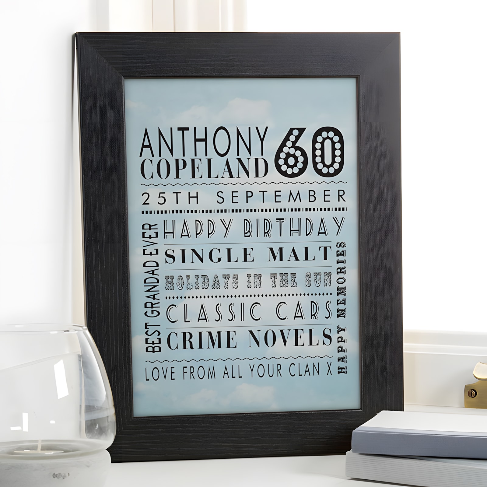 60th Birthday Gift Ideas For Men Custom Word Art Prints Canvases